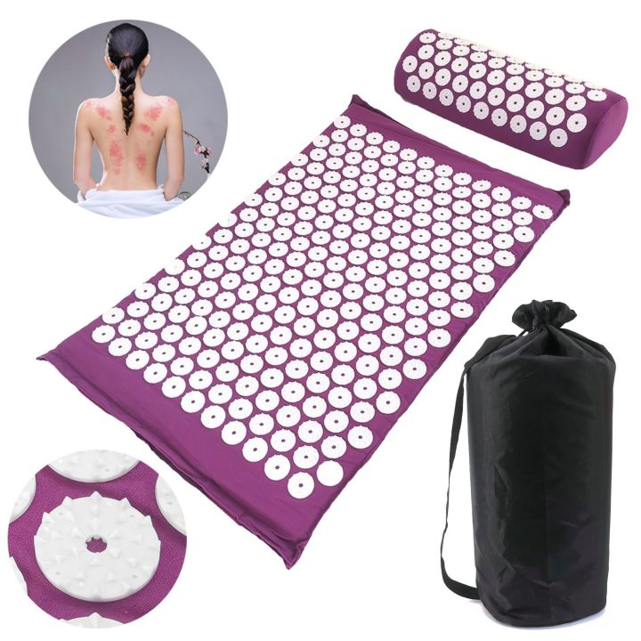 Massager Cushion Massage Yoga Mat Acupressure Relieve Pain Stress Back ...