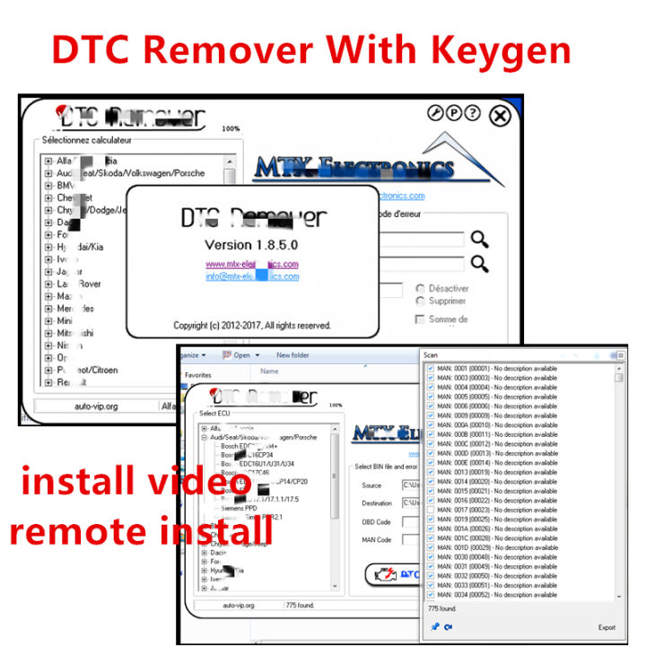 DTC Remover 1.8.5.0 With Keygen 9 Extra ECU Tuning Software ECU Full ...