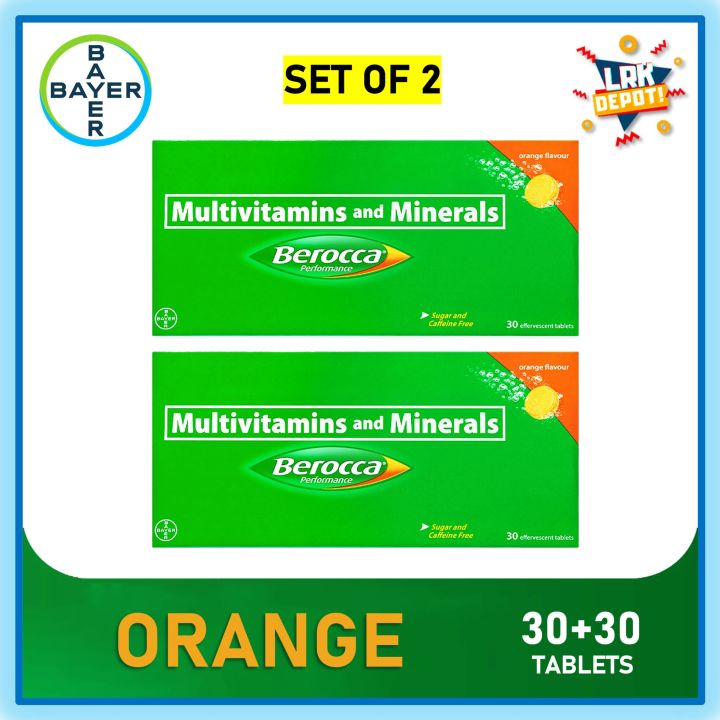 Berocca Orange Flavor (BUNDLE 30 + 30s Effervescent Tablets) BUY 1 TAKE 1 Multivitamins and ...