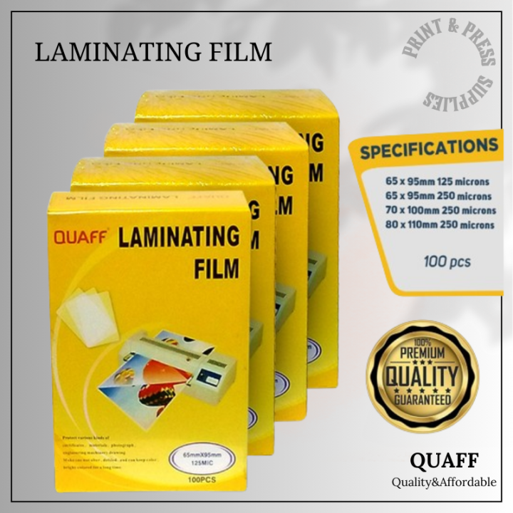 PP Supplies- QUAFF Brand ID Size Laminating Film Hot Lamination Process ...