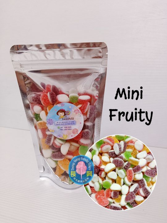 Sweets32【200g】Sour Sweet Gummy Candy Mix Fruit Flavor HALAL (Repack ...