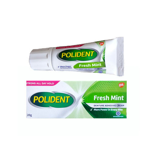 POLIDENT FRESH MINT 20GR PEREKAT GIGI TIRUAN LEM GIGI PALSU POLIDENT ...