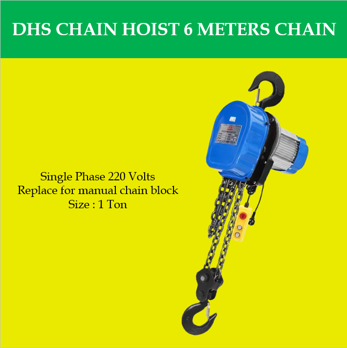 MAGO 1T -5 T DHS Chain Hoist 6 Meters Chain Single Phase 220V Replace ...