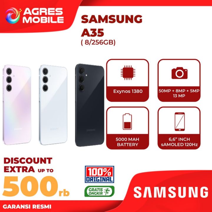 SAMSUNG Galaxy A35 5G 8GB+256GB Garansi Resmi Samsung Indonesia | Lazada Indonesia