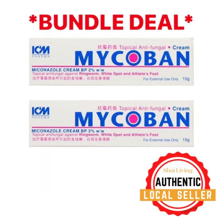 *Bundle of 2* ICM Pharma Mycoban Topical Anti-Fungal Cream 15g | Lazada ...