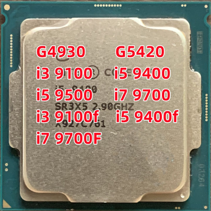 Core i3 9100 9100F i5 9400 9500 9400f i7 9700 9700F G4930 G5420 Quad ...
