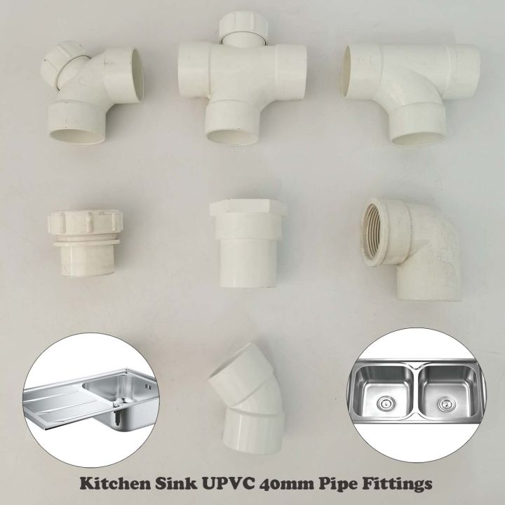 Durable Kitchen Sink UPVC 40mm Pipe Fittings For Kitchen House Piping ...
