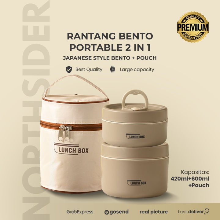 Rantang Kotak Makan Lunch box bulat Stainless Steel anti bocor R46 ...