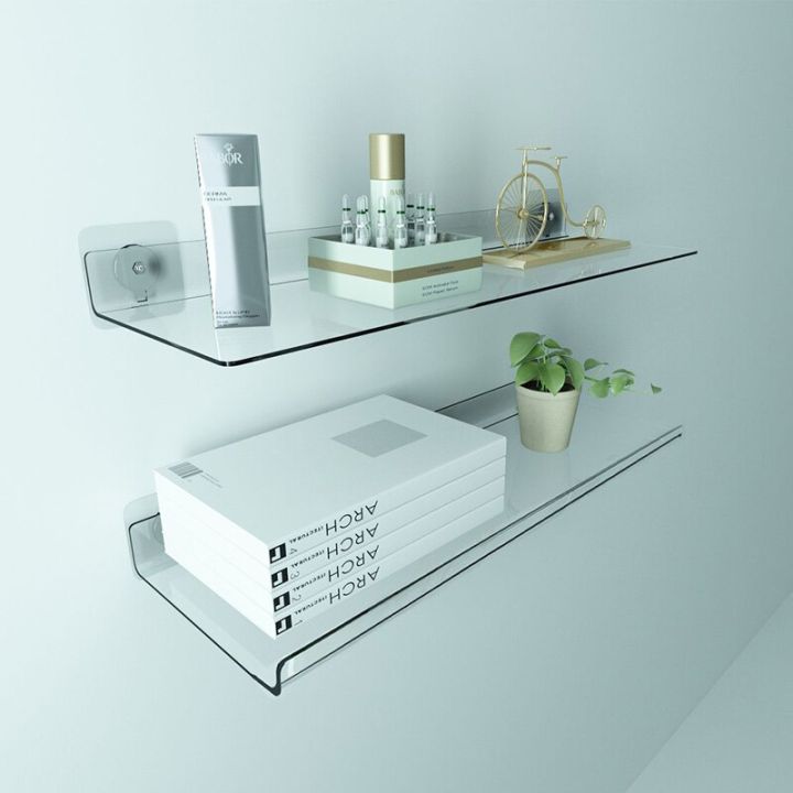 Clear Acrylic Floating Shelves,Invisible Shelves Wall Mounted Display ...