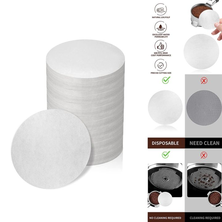 Coffee Paper Filter for Espresso Coffee Maker 600 Pcs Unbleached ...
