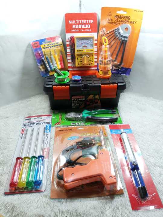 Solder Listrik Lengkap SOLDER Tembak 20-200 Watt / Kunci L ...