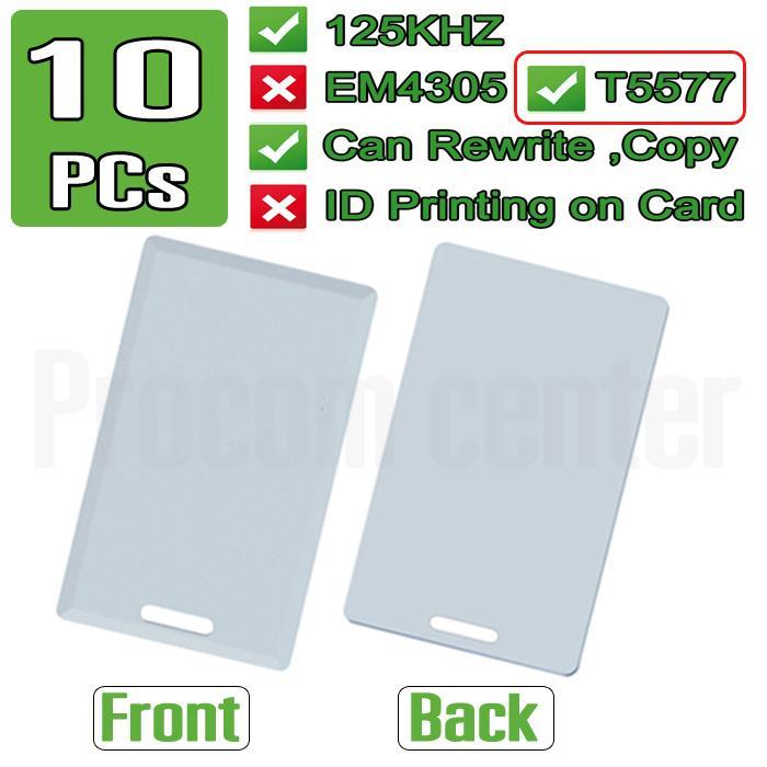 บัตรคีย์การ์ด (125Khz Smart RFID ID) แบบหนา 1.8mm ชิป T5577 EM4305 ...