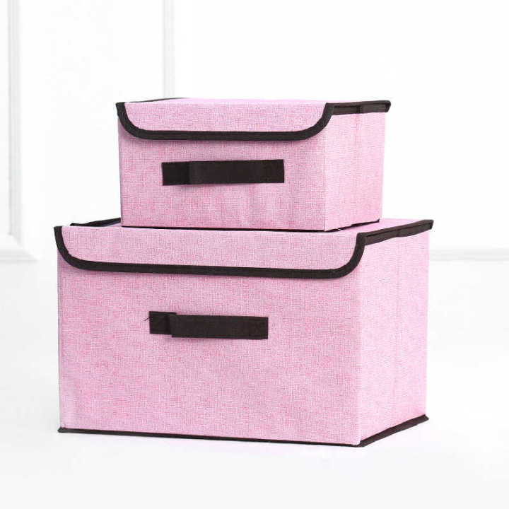 [BAZZAR] 2 in 1 Foldable Storage Box Organizer | Lazada PH
