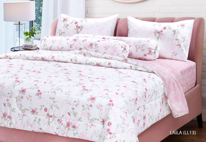 STEVENS ชุดเครื่องนอน ดีไซน์ LAILA รุ่น SOFTEX เนื้อผ้าไมโครไฟเบอร์ | Lazada.co.th