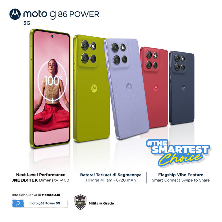 Moto G86 Power 5G 8/256GB - Dimensity7400 - 6720mAh - 6.67" pOLED 1.5K ...