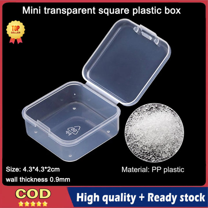 1pcs 4.3*4.3*2CM Mini Transparent Storage Box Square Integrated ...