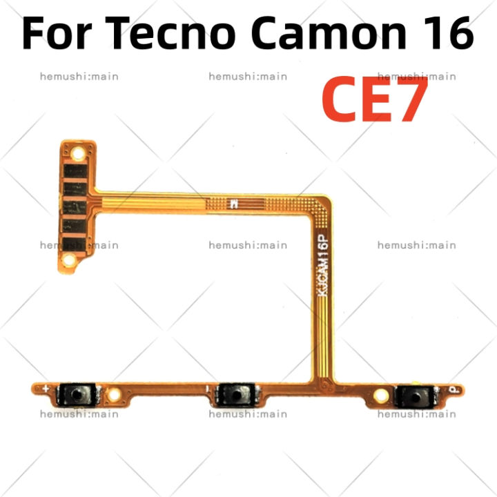 Power Volume button flex For Tecno Camon 16 CE7 Switch ON OFF Key Mute ...
