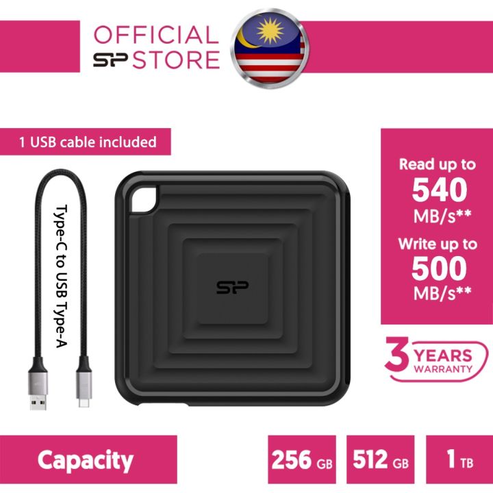 Silicon Power Portable External SSD USB 3.2 Gen 2 Type-C Solid State ...