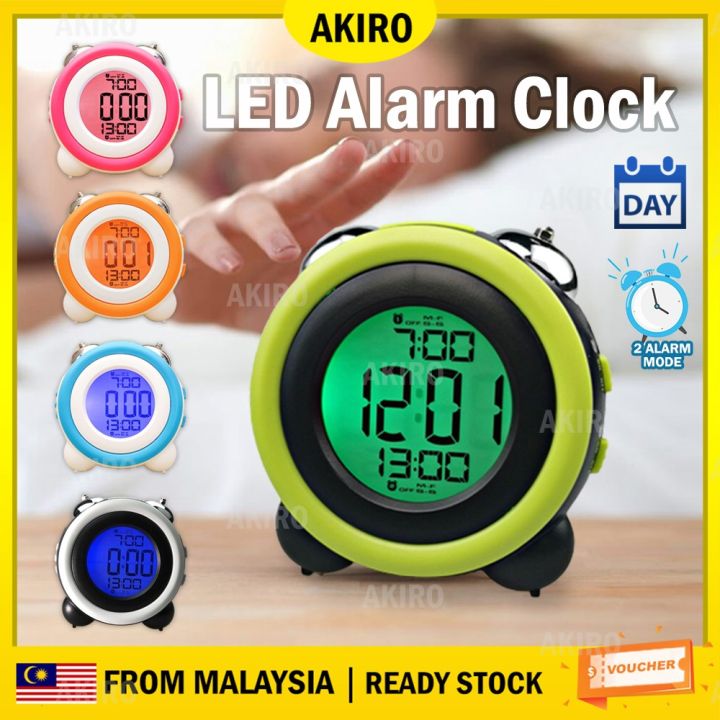 AKIRO HOME Loud Bell Alarm Clock Heavy Sleepers Dual Alarm Clock With ...