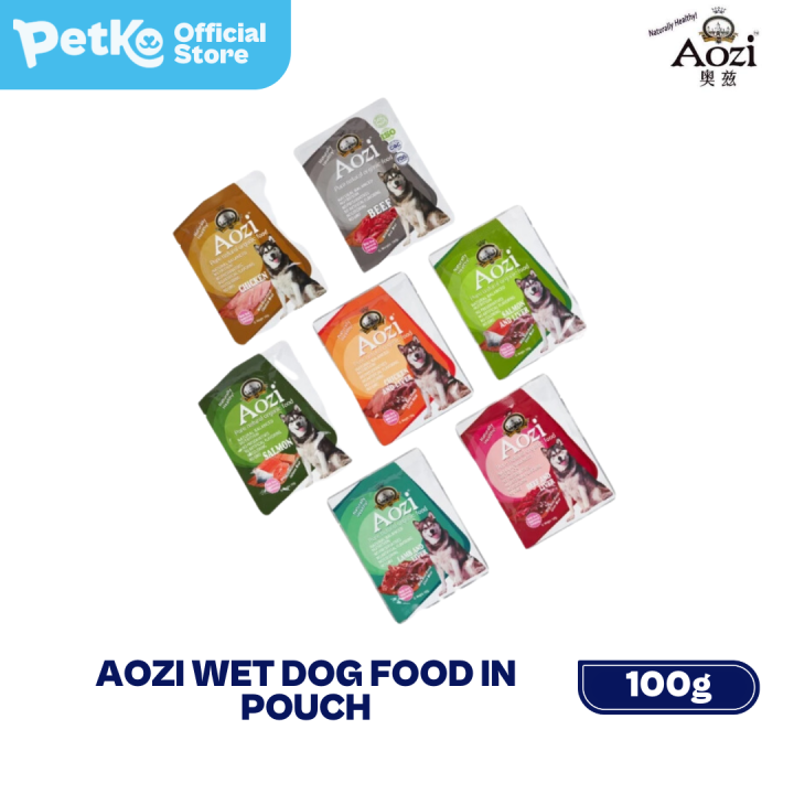 Aozi Adult Healthy Pure Organic Wet Dog Food in Pouch 100g | Lazada PH