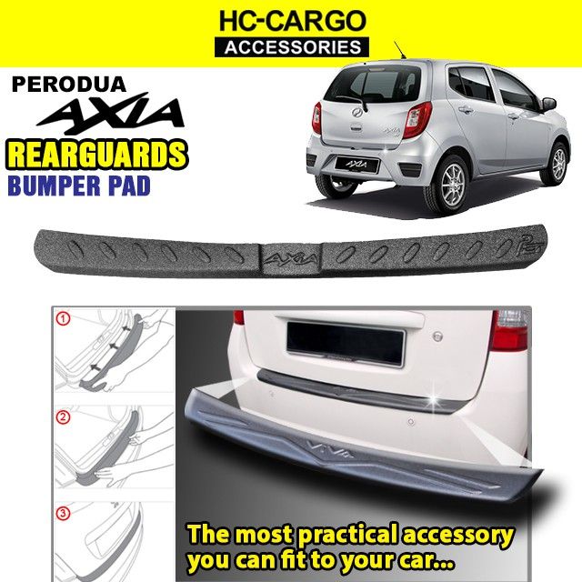 Perodua Axia Rear Bumper Guard (BLACK) BUMPER PAD PROTECTOR | Lazada