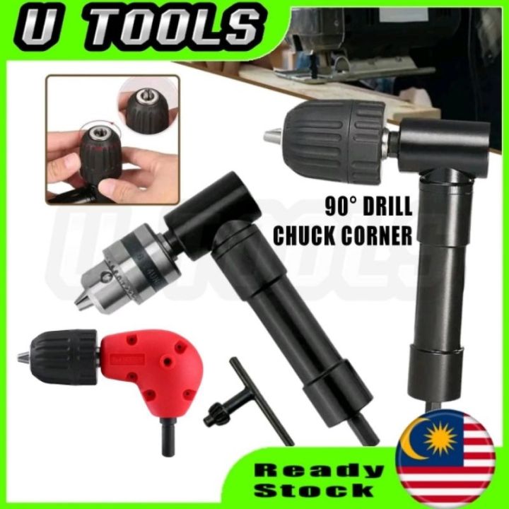 90 Degree Black Right Angle Electric Drill Corner Tool Aluminum Alloy ...