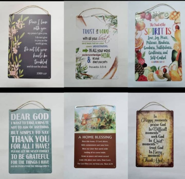 Metal Tin Sign - Aluminum Wall Hanger * With Bible Verse * Christian ...