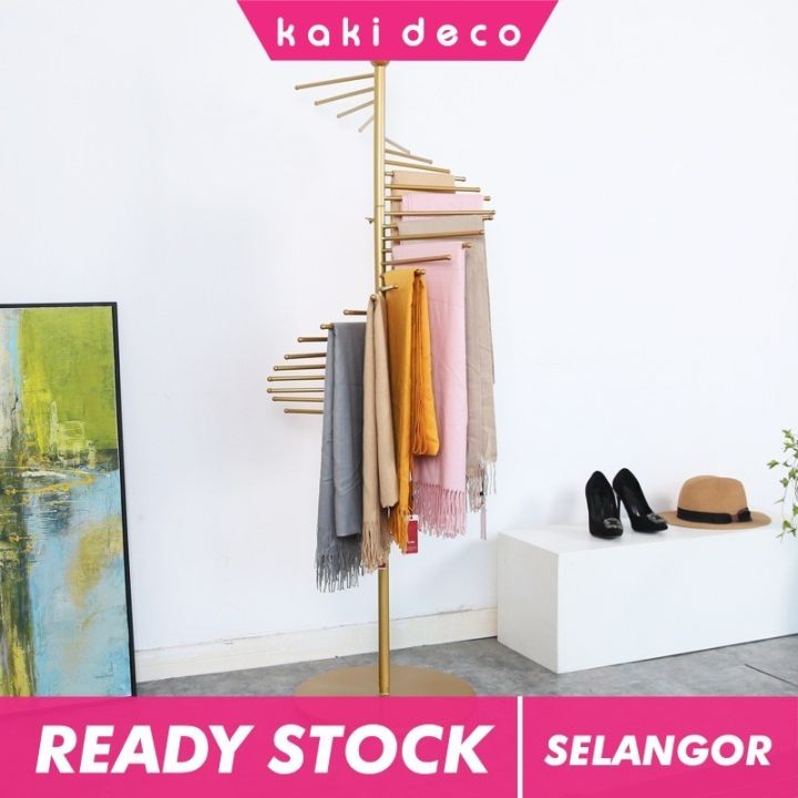KakiDeco Spiral Iron Scarf Rack Rak Tudung Ready Stock Display Stand ...