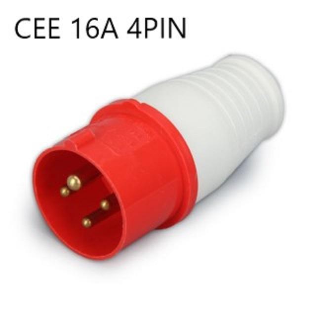 CEE 014 16A 4PIN INDUSTRIAL PLUG (RED) IP44 / 16 AMPERE 4 PIN PLUG ...