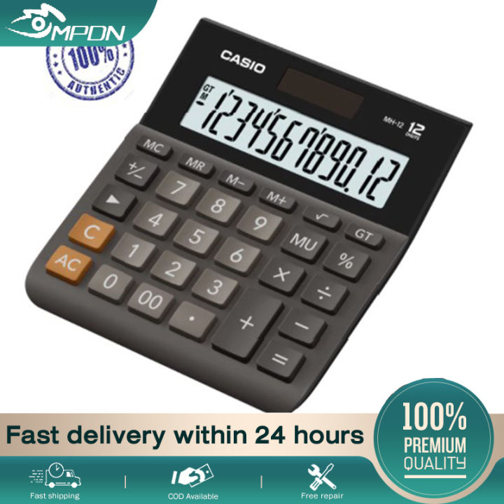 Casio Wide Series Calculator MH-12 Black | Lazada PH
