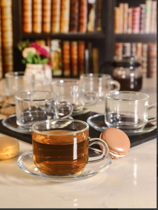 TST, (1pc/6pcs) 210ml Deli small teacup glass drinking glass espresso ...