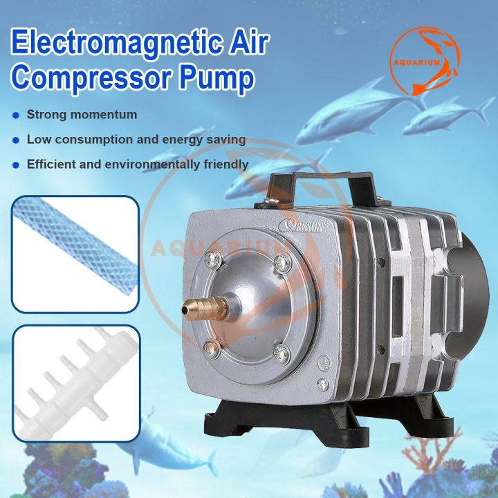 Electromagnetic Air Compressor Pump Oxygen Aquarium Fish Pond ...