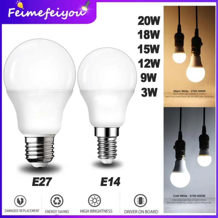 E14 light bulb led bulb e27 warm white cool white for home 20W 18W 15W ...