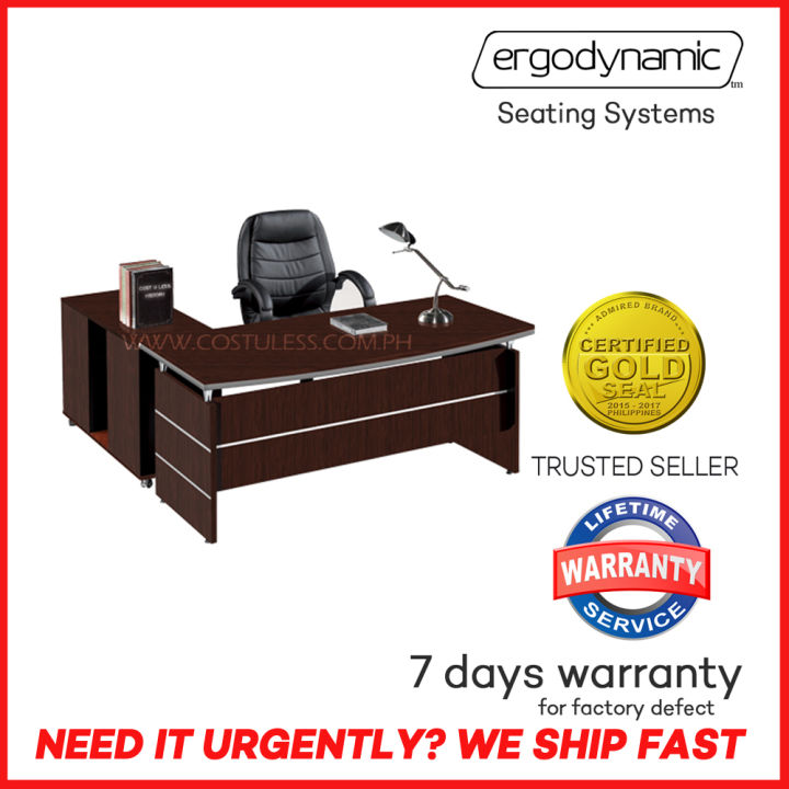 Ergodynamic ODL160SETW 1.6mtr Executive desk, with side return table ...