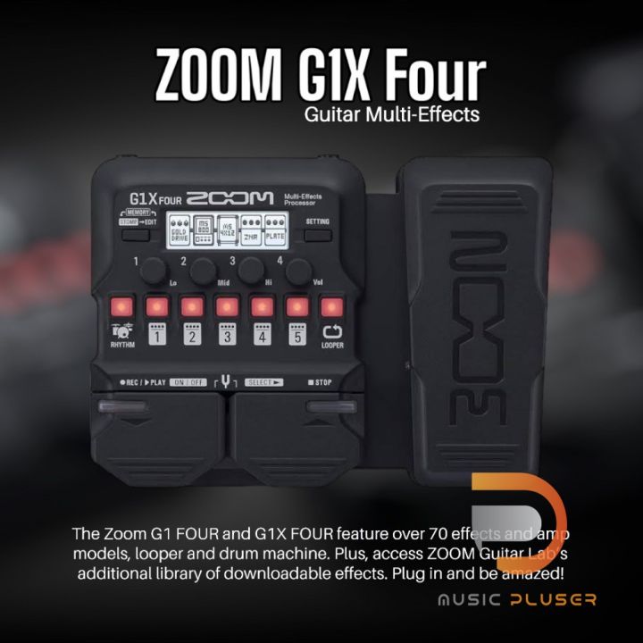 ZOOM G1X Four Guitar Multi-Effects เอฟเฟคกีตาร์ที่รวบรวมแนวเสียงหลากหลายพร้อม Pedal ประกันศูนย์ ...