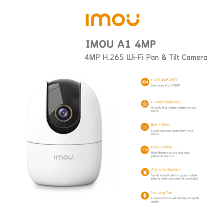 IMOU A1 4MP กล้องวงจรปิด Wifi รับประกัน 2 ปี กล้องสำหรับภายใน | Lazada ...
