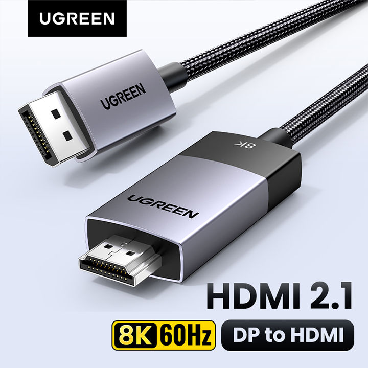UGREEN 8K 4K DP to HDMI Cable Adapter Display Port Converter for ...