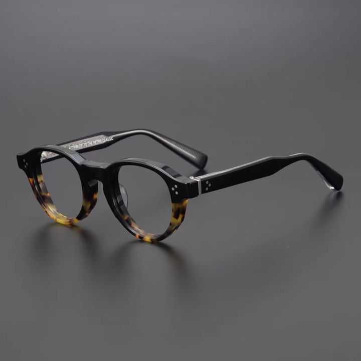 Japanese Handmade Acetate Eyeglasses Frame Retro Men Optical Eyewear ...