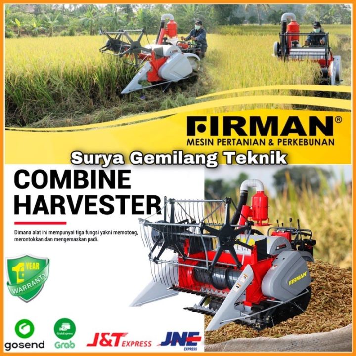 Mesin Panen Padi Combine harvester Firman FCH1207 Alat Panen Padi ...