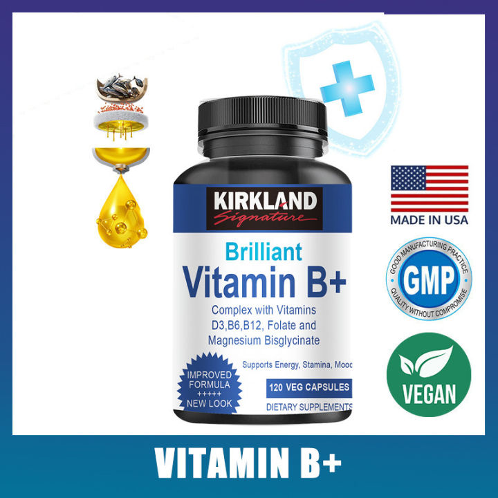 Vitamin B Complex with Vitamins B6,D3 Magnesium Bisglycinate B12 1000mcg and Folate 600mcg ...