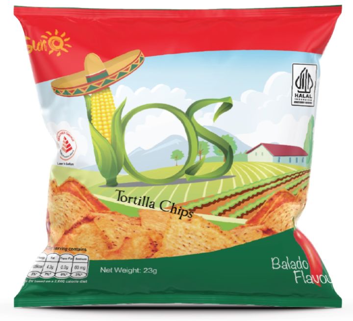 Tos Tortilla Chips - Balado (23g x 10) | Lazada Singapore