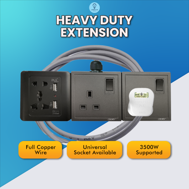 CROWN MATT BLACK HEAVY-DUTY Extension Wire 100% Pure Copper Wire/Cable ...