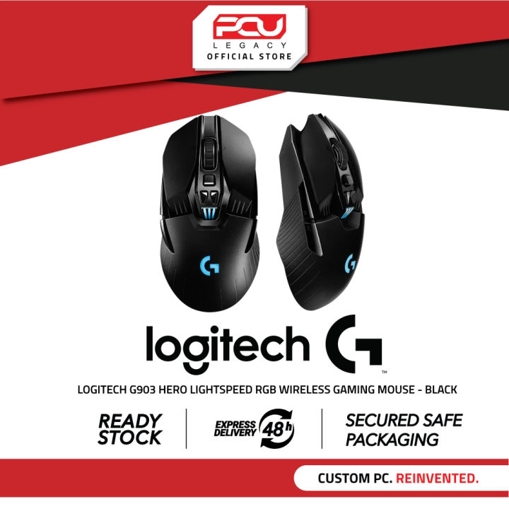 LOGITECH G903 HERO LIGHTSPEED RGB WIRELESS GAMING MOUSE - BLACK | Lazada