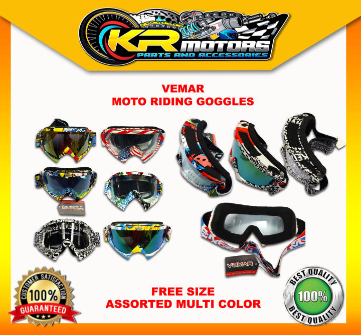 Vemar Moto Riding Goggles - Free Size ( Original ) | Lazada PH