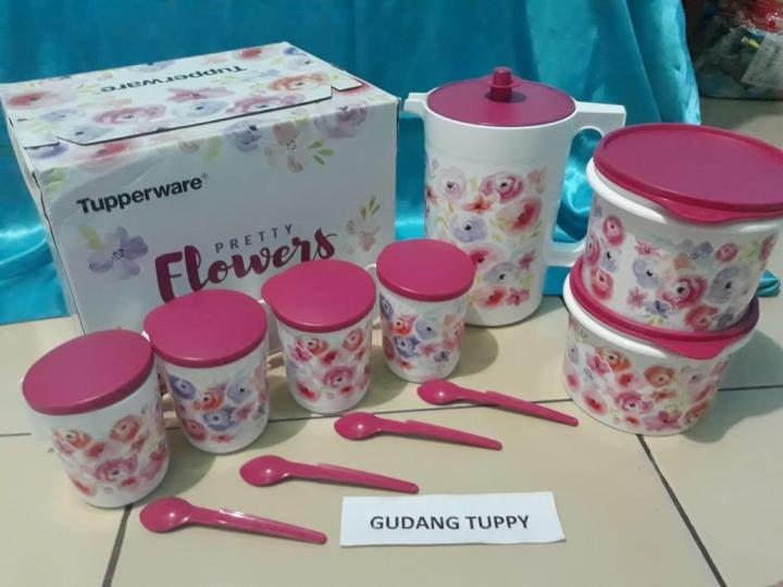 tupperware pretty flower set free box | Lazada Indonesia