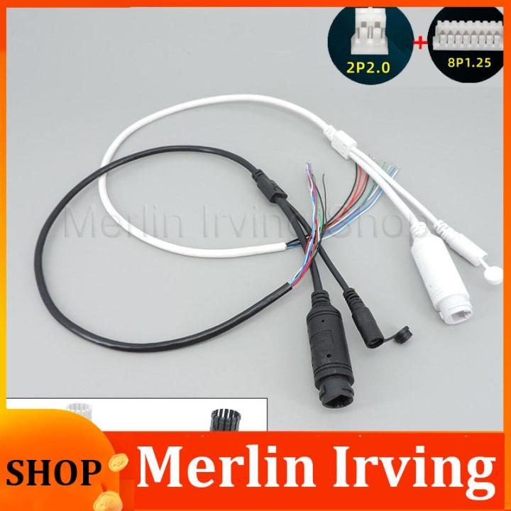 QB13LA 9 pin core 48V to 12V PoE network power Cable DC Audio IP Camera ...