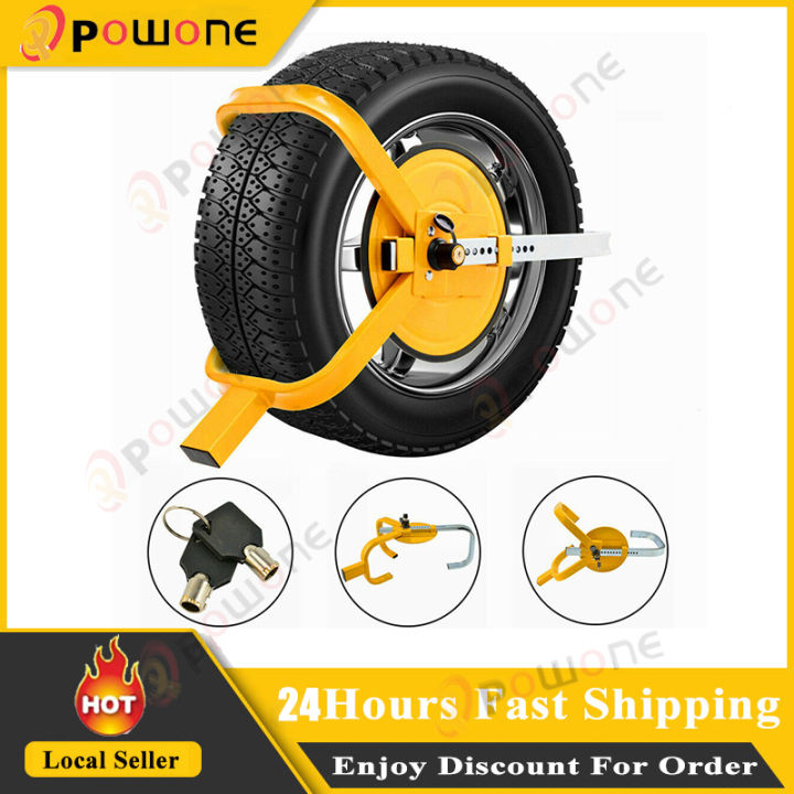 Heavy Duty Car Wheel Lock Clamp Boot Tire Claw Parking Lock Trailer ...