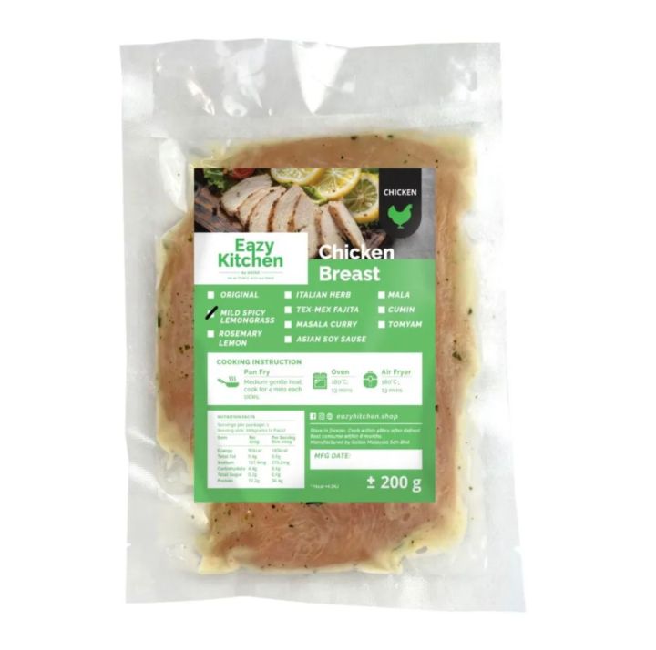 Eazy Kitchen Mild Spicy Lemongrass Chicken Breast 200g | Lazada