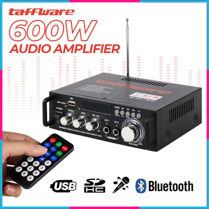 Taffware Bluetooth EQ Audio Amplifier Home Theater FM 600W power ...
