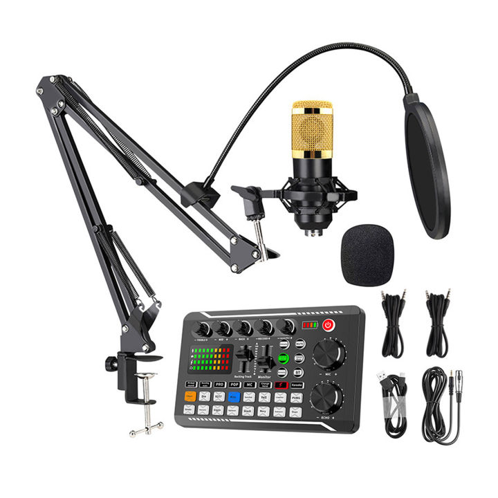 【CozyySpace】 Microphone Sound Card Set Real-time Mobile Phone Ports ...